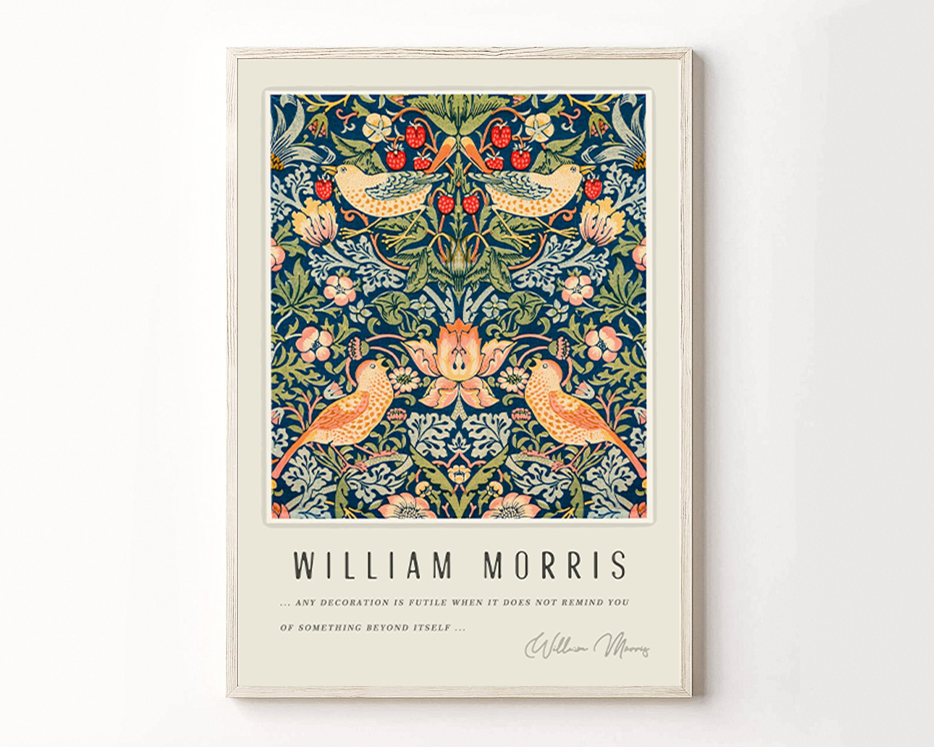 POSTER William Morris Exhibition Poster, Art Nouveau, Strawberry ...