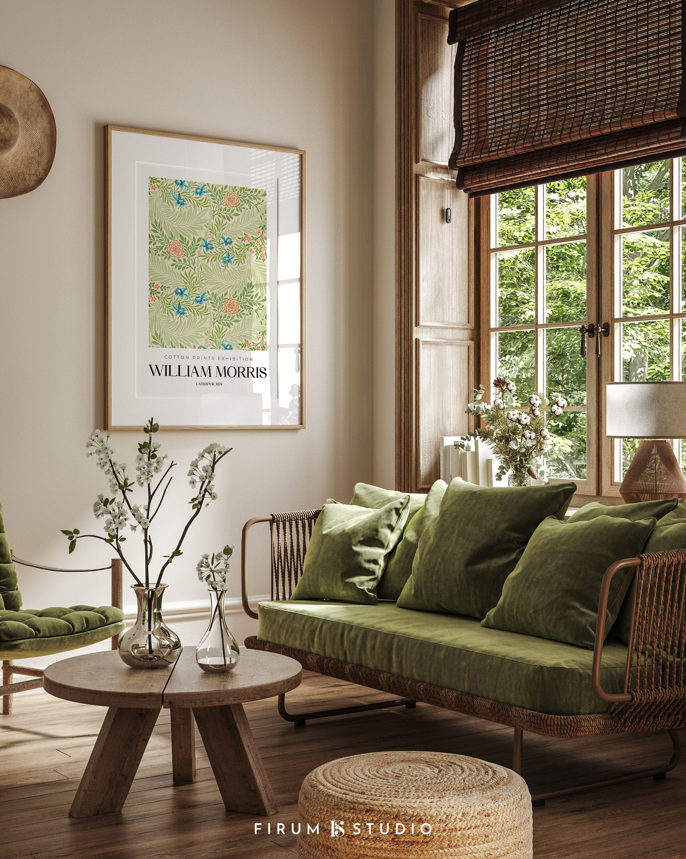 POSTER William Morris Print, Vintage Botanical, Green Wall Art, English ...