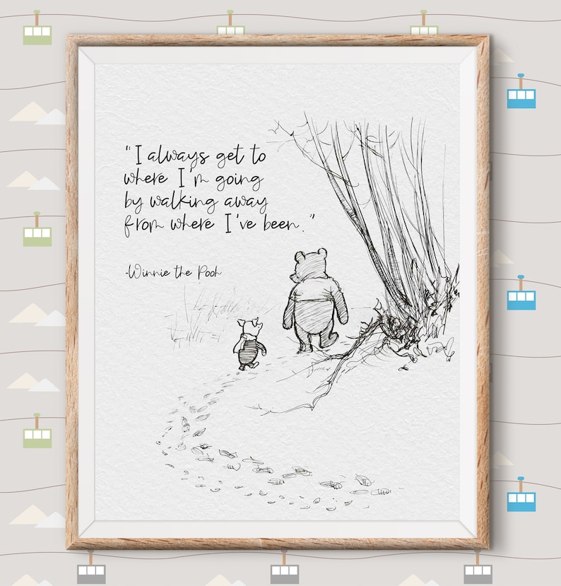 POSTER Winnie the Pooh Print Quotes, pooh bear classic vintage style ...