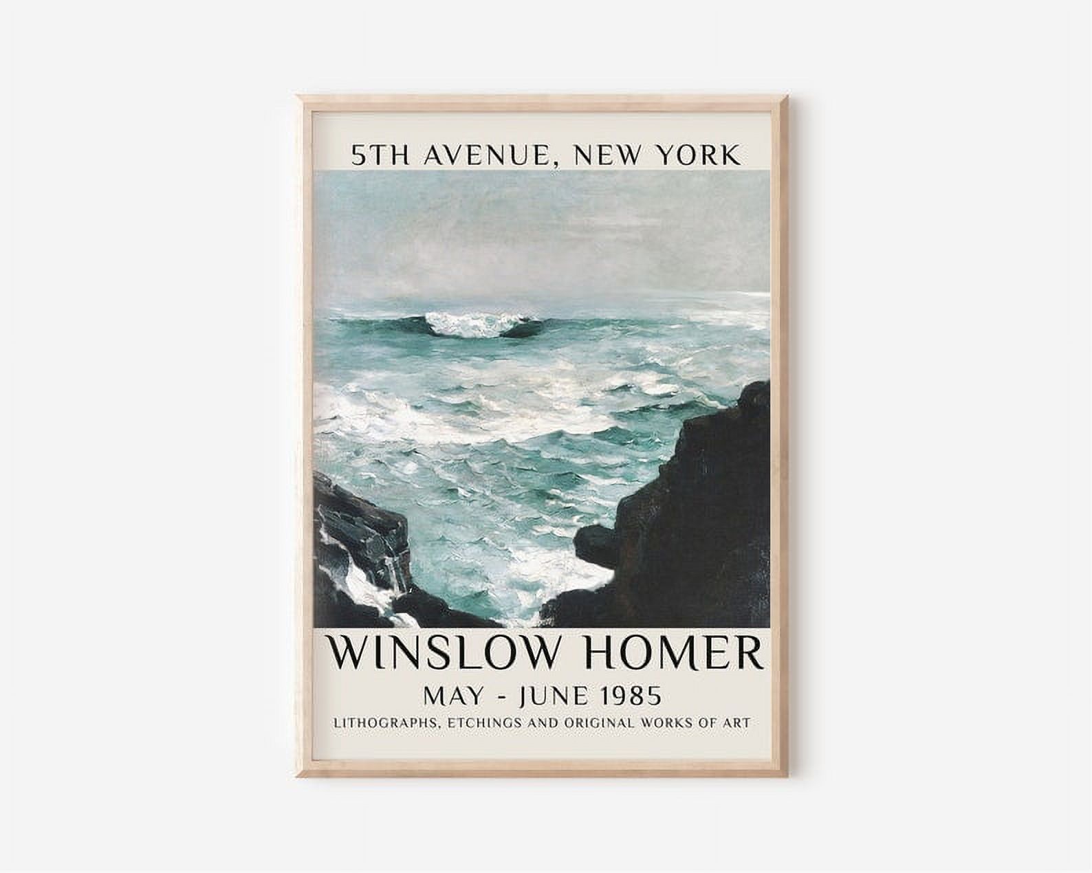 POSTER Winslow Homer Exhibition Poster, Cannon Rock Winslow Homer art ...