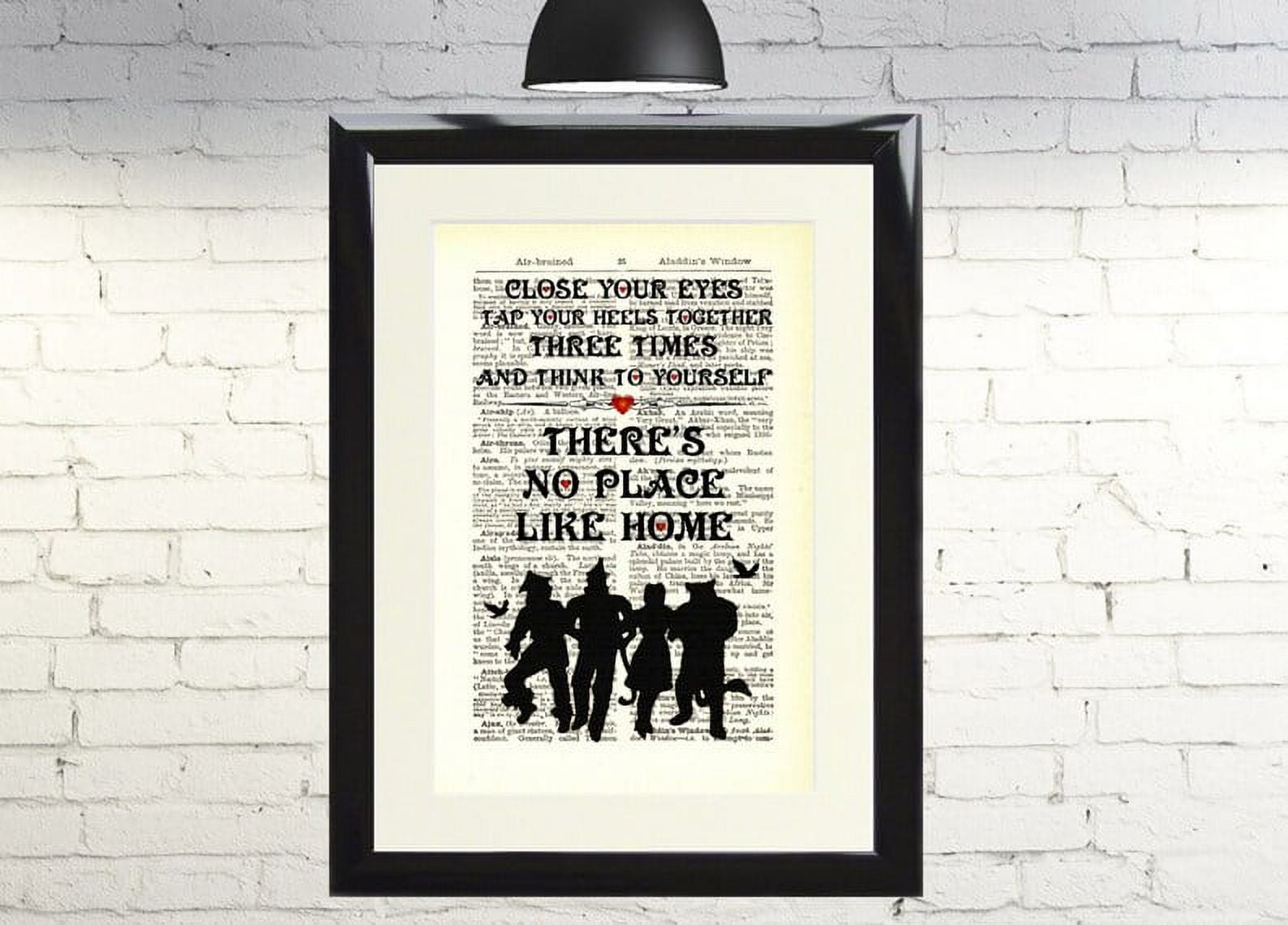 POSTER Wizard of Oz Dorothy No Place Like Home Heels Dictionary Art ...