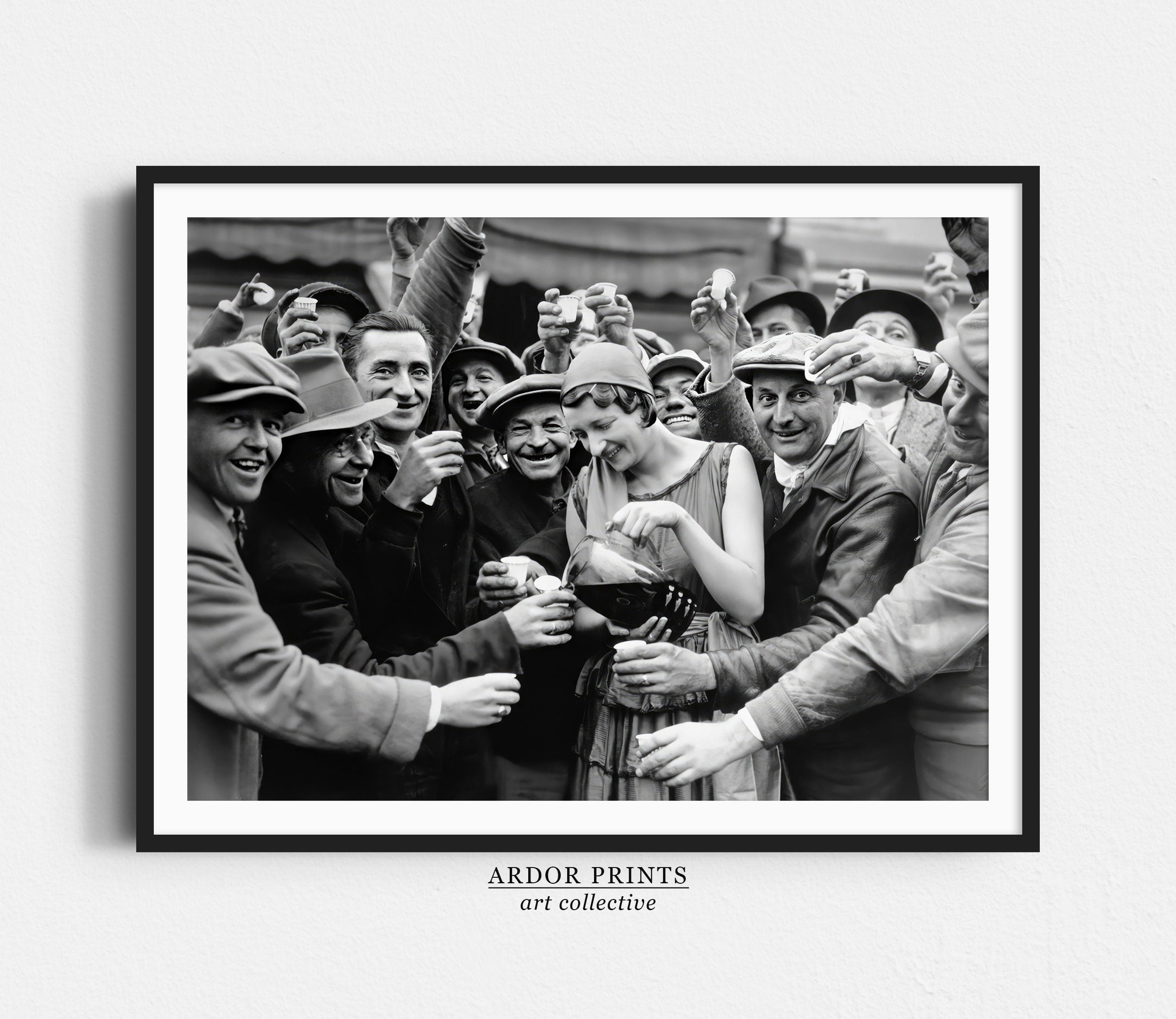 POSTER Woman Serving Shots Wall Art, Celebrating Prohibition End ...