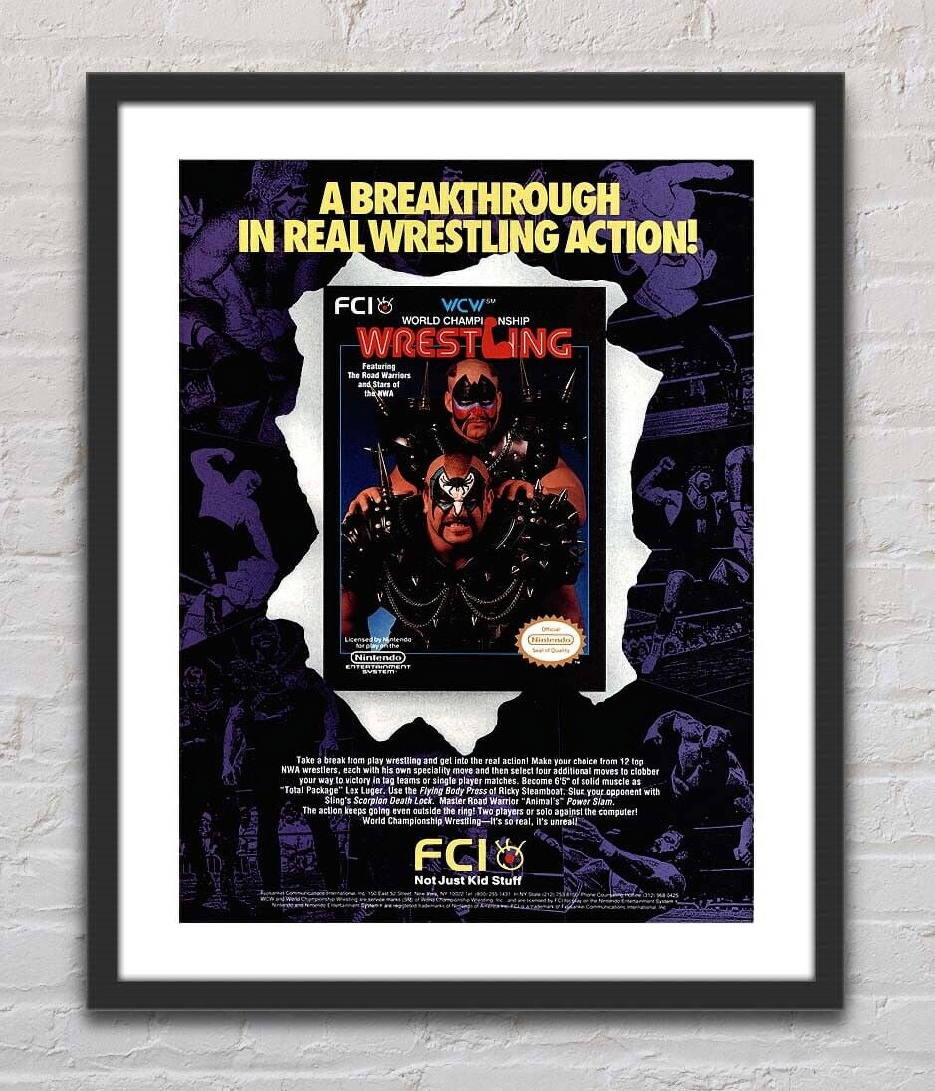 POSTER World Championship Wrestling Nintendo NES Poster-12x18-UNFRAMED ...