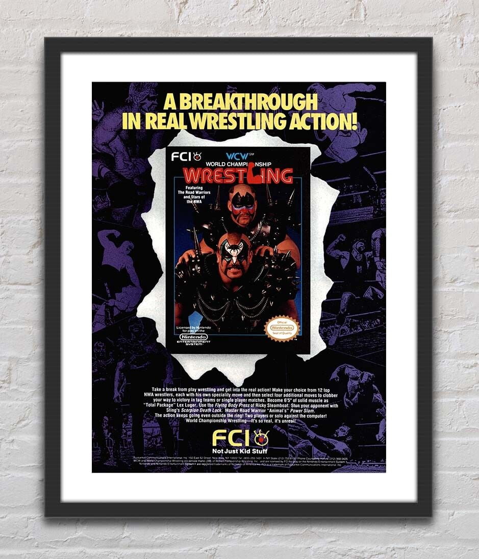 POSTER World Championship Wrestling Nintendo NES Poster-8x12-UNFRAMED ...
