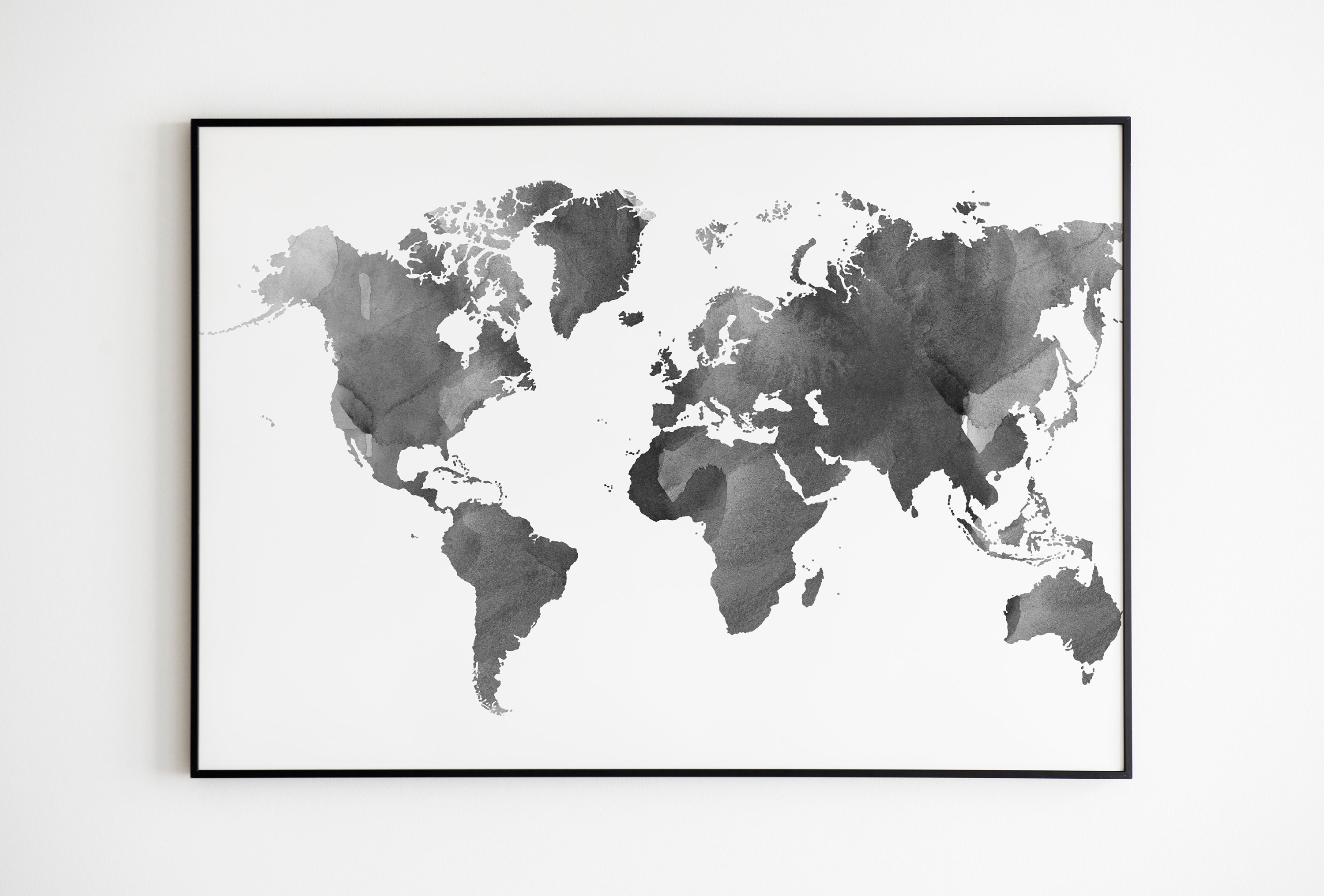 POSTER World Map Wall Art, World Map Poster, Watercolor, World Map ...