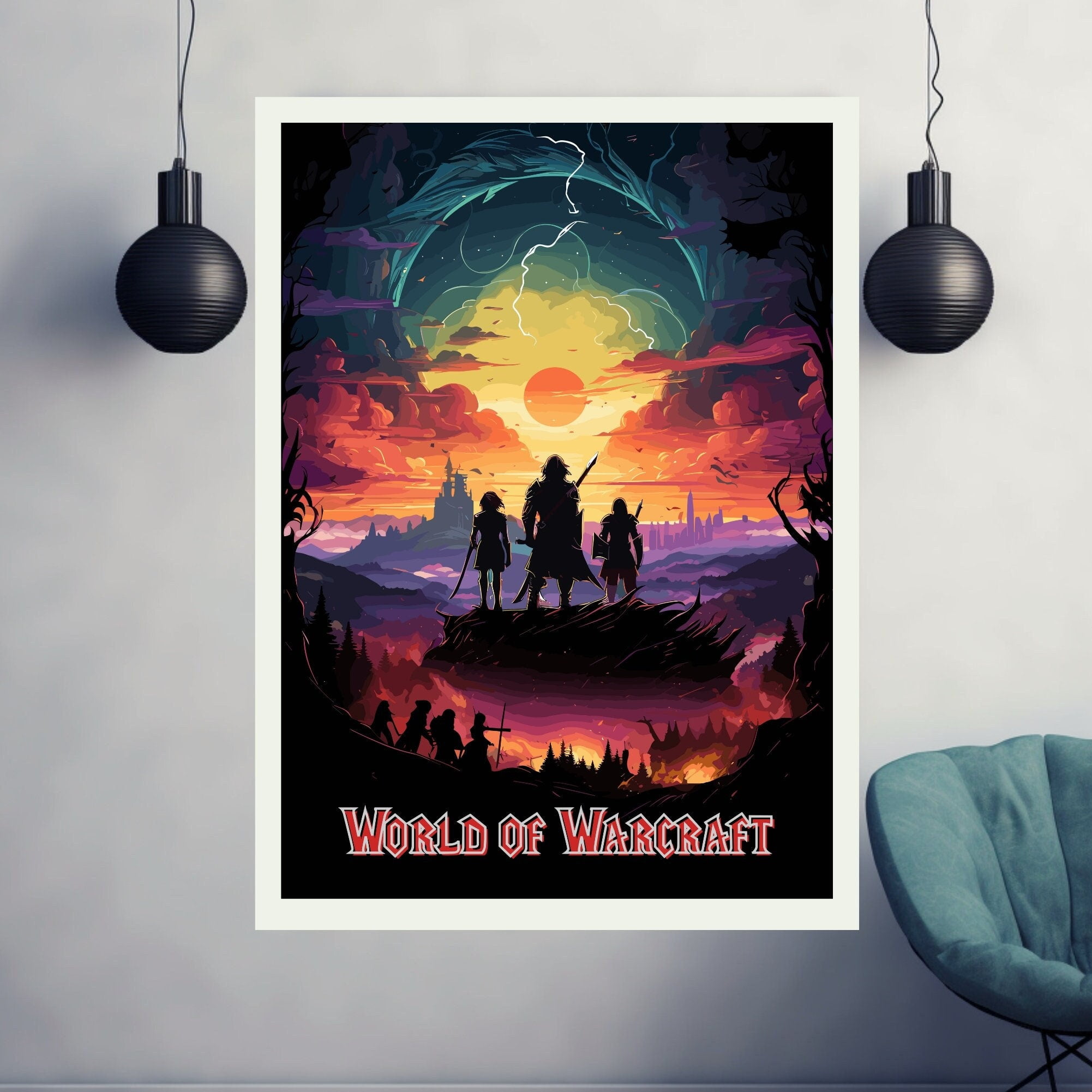 POSTER World of Warcraft Poster, Gaming Room Poster, Minimalist, Gaming ...
