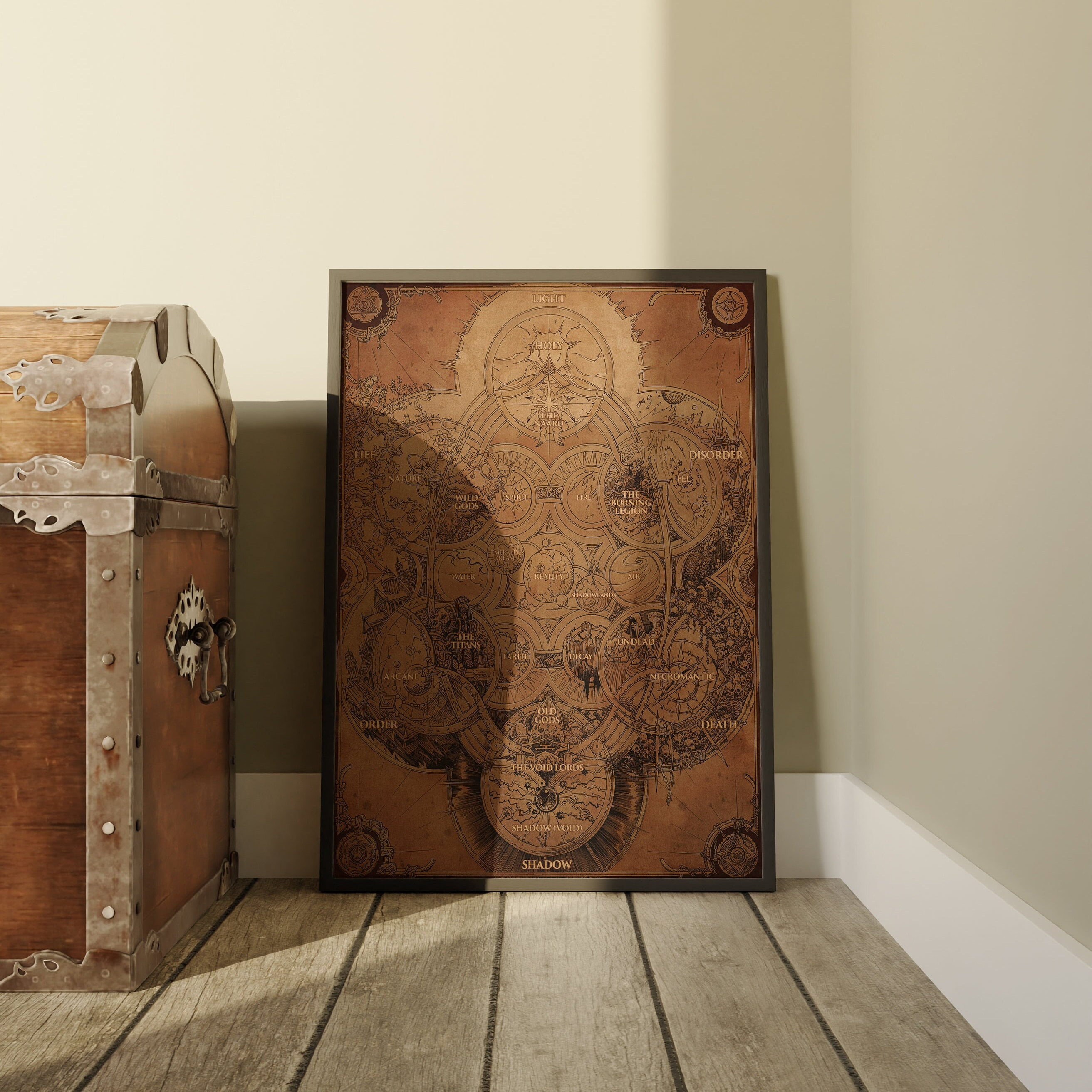 POSTER World of Warcraft Poster, Vintage Kraft Paper Print, Fantasy Game Artwork, Legendary ...