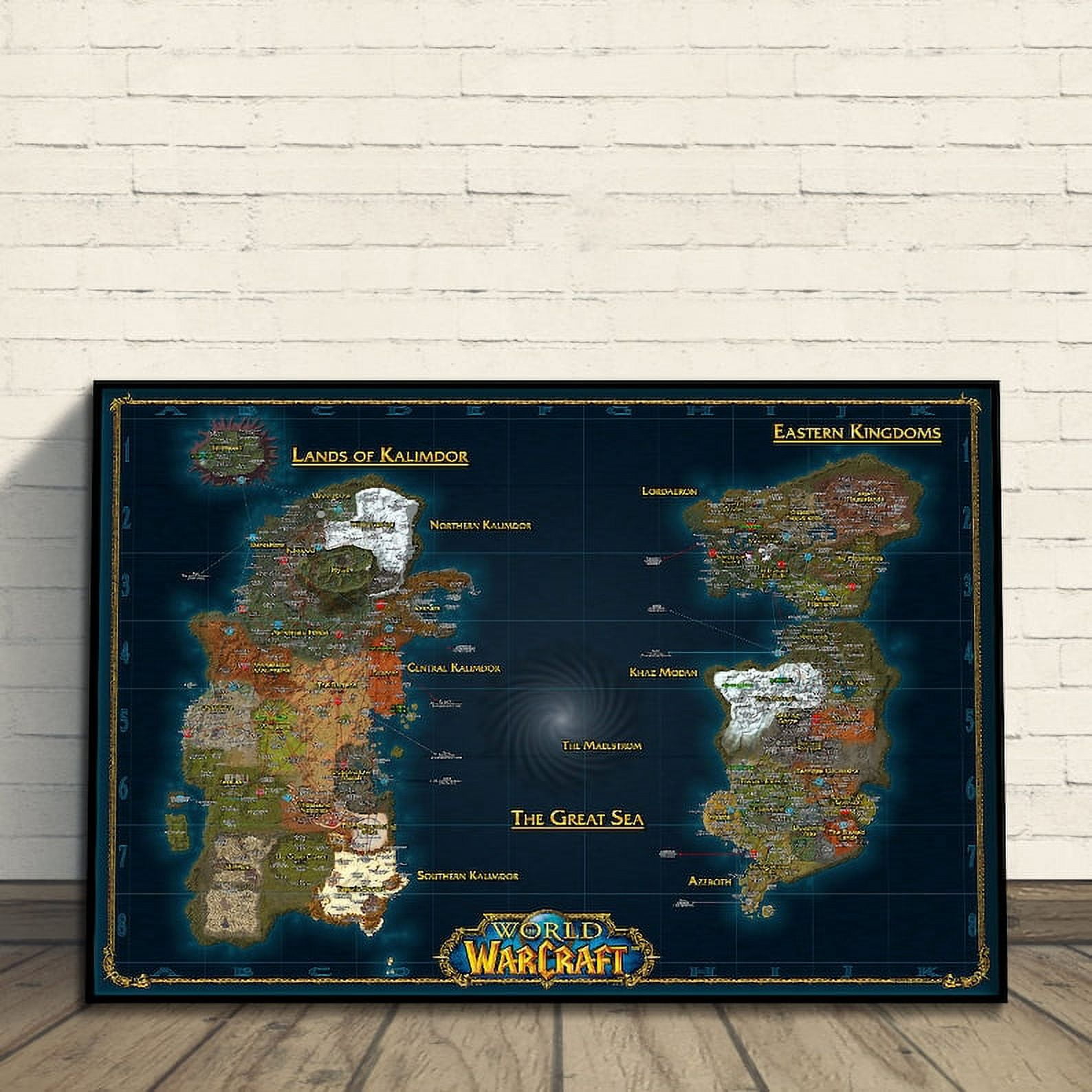 POSTER World of Warcraft World Map Poster, Room Decor, Gifts for Him ...