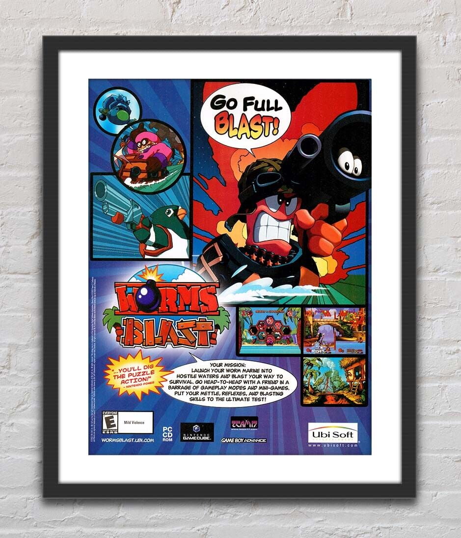 POSTER Worms Blast Nintendo Gamecube Poster-12x18-UNFRAMED - Walmart.com