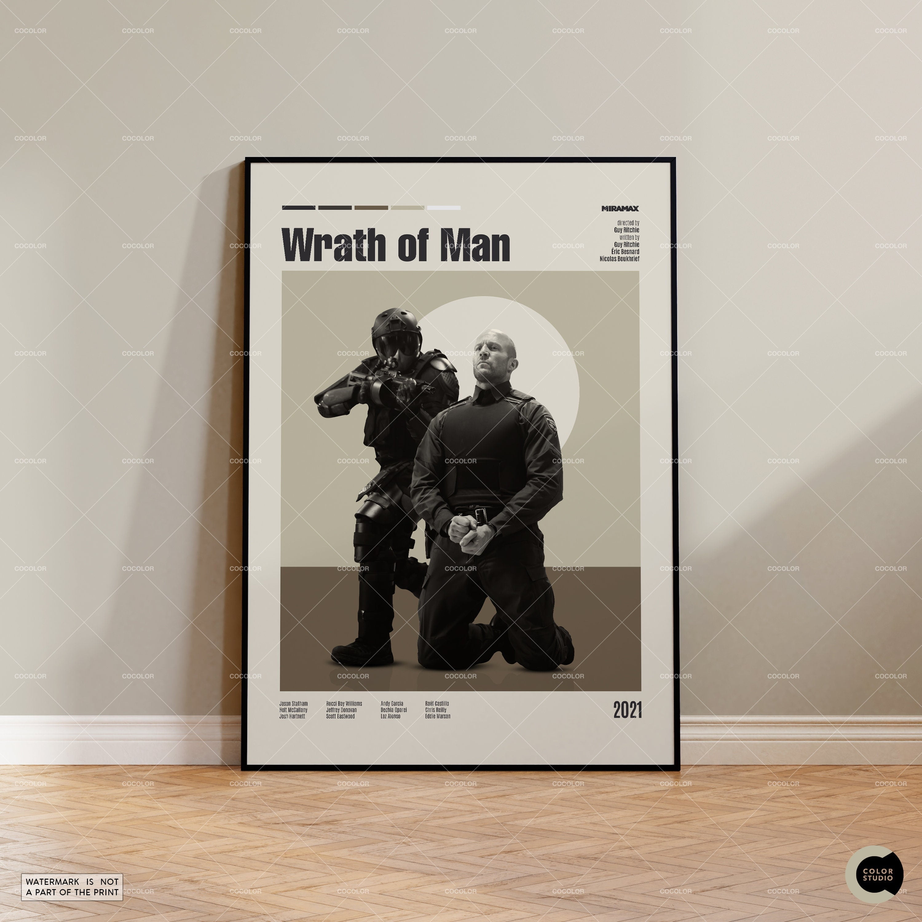POSTER Wrath of Man, Guy Ritchie, Jason Statham, Retro Movie Poster ...