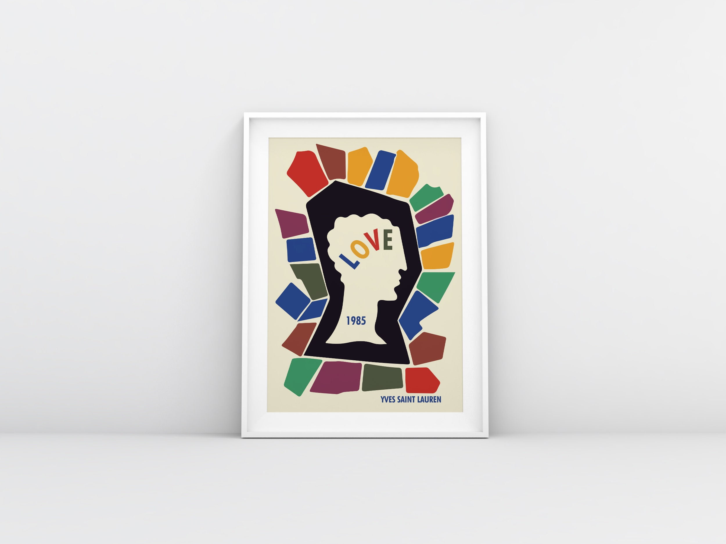 POSTER YSL 1985 LOVE exhibition poster Yves Saint Laurent wall art ...