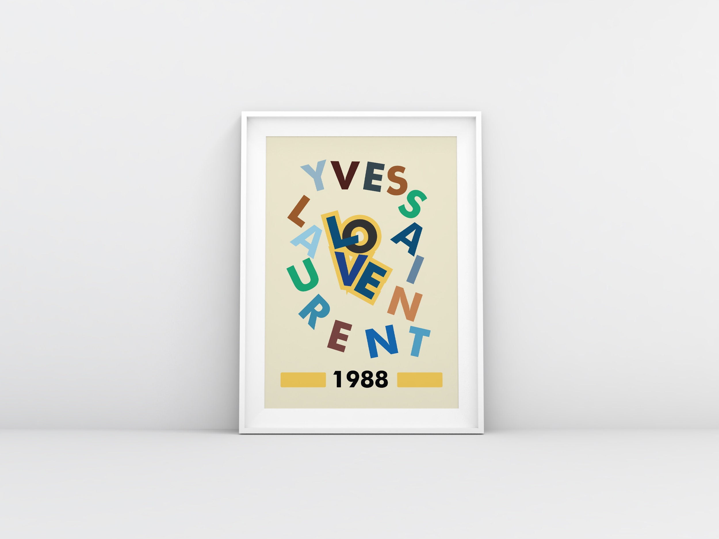 POSTER YSL 1988 LOVE exhibition poster Yves Saint Laurent wall art ...