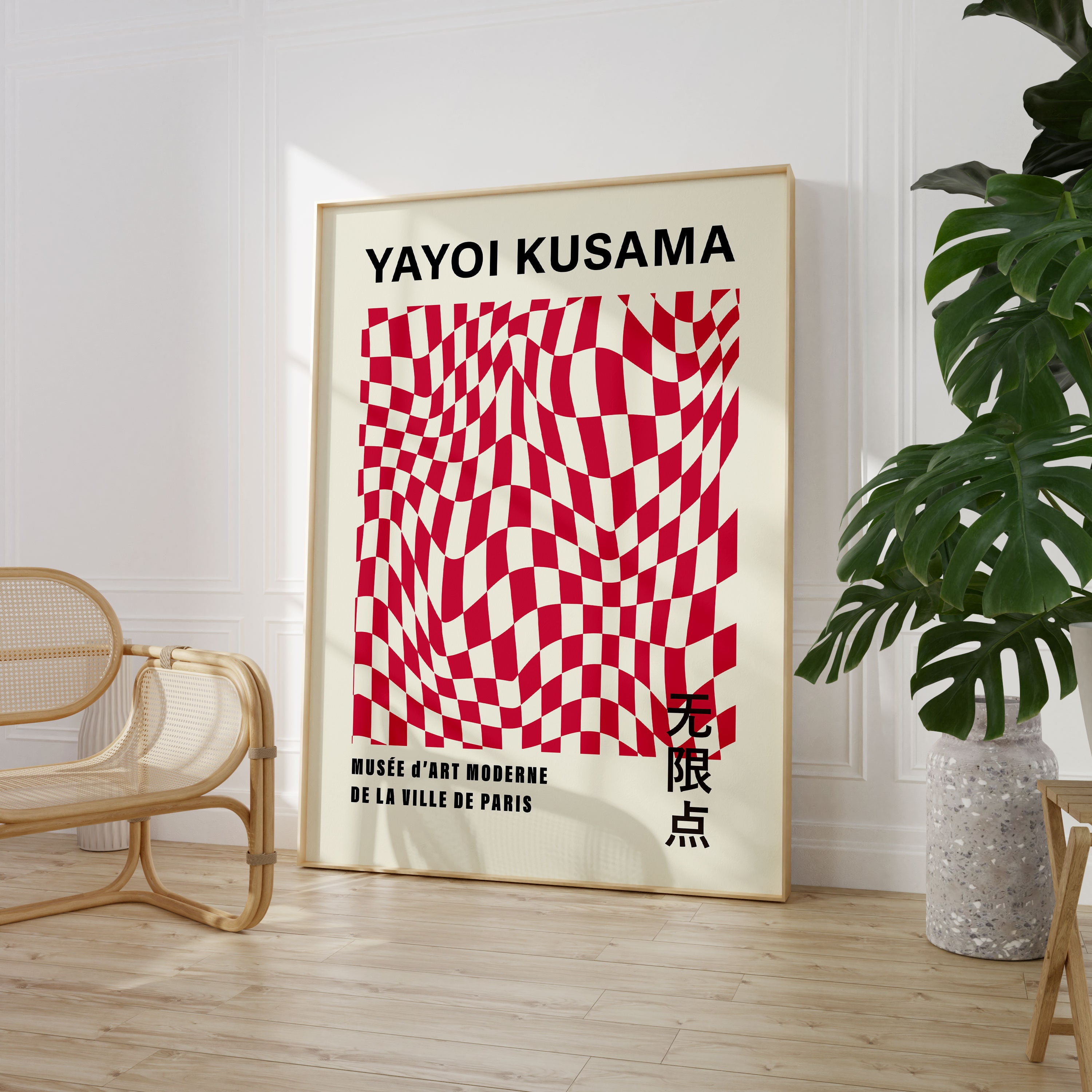 POSTER Yayoi Kusama Exhibition Poster, Gallery Wall Art, Checkered ...