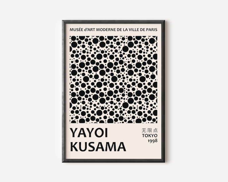 POSTER Yayoi Kusama Print, Yayoi Kusama Infinity Dots, Yayoi Kusama ...
