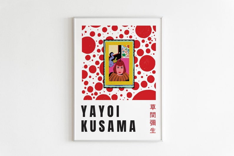POSTER Yayoi Kusama Print, Yayoi Kusama Poster, Japanese Pop Art ...