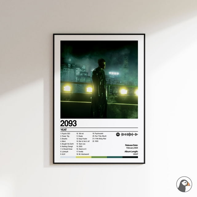POSTER Yeat - 2093 | Album Cover Poster Print | Wall Art Print | Art ...