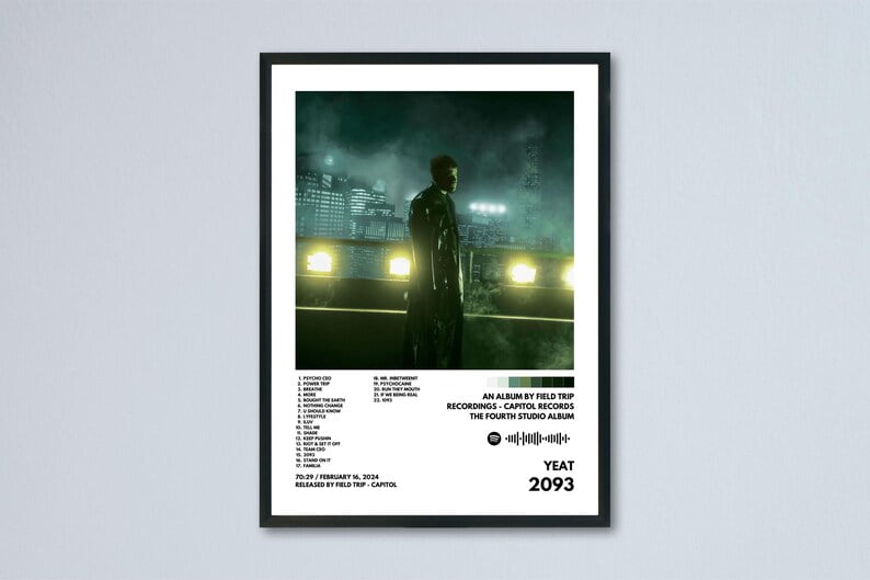 POSTER Yeat - 2093 Album Poster / Album Cover Poster / Wall Decor ...