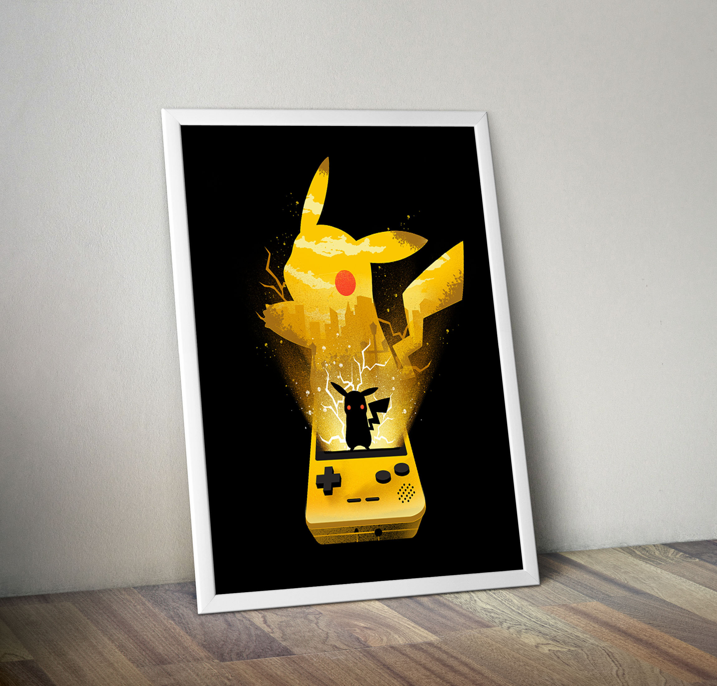 POSTER Yellow Pokemon Pikachu Poster Pokemon Retro Poster Poster ...