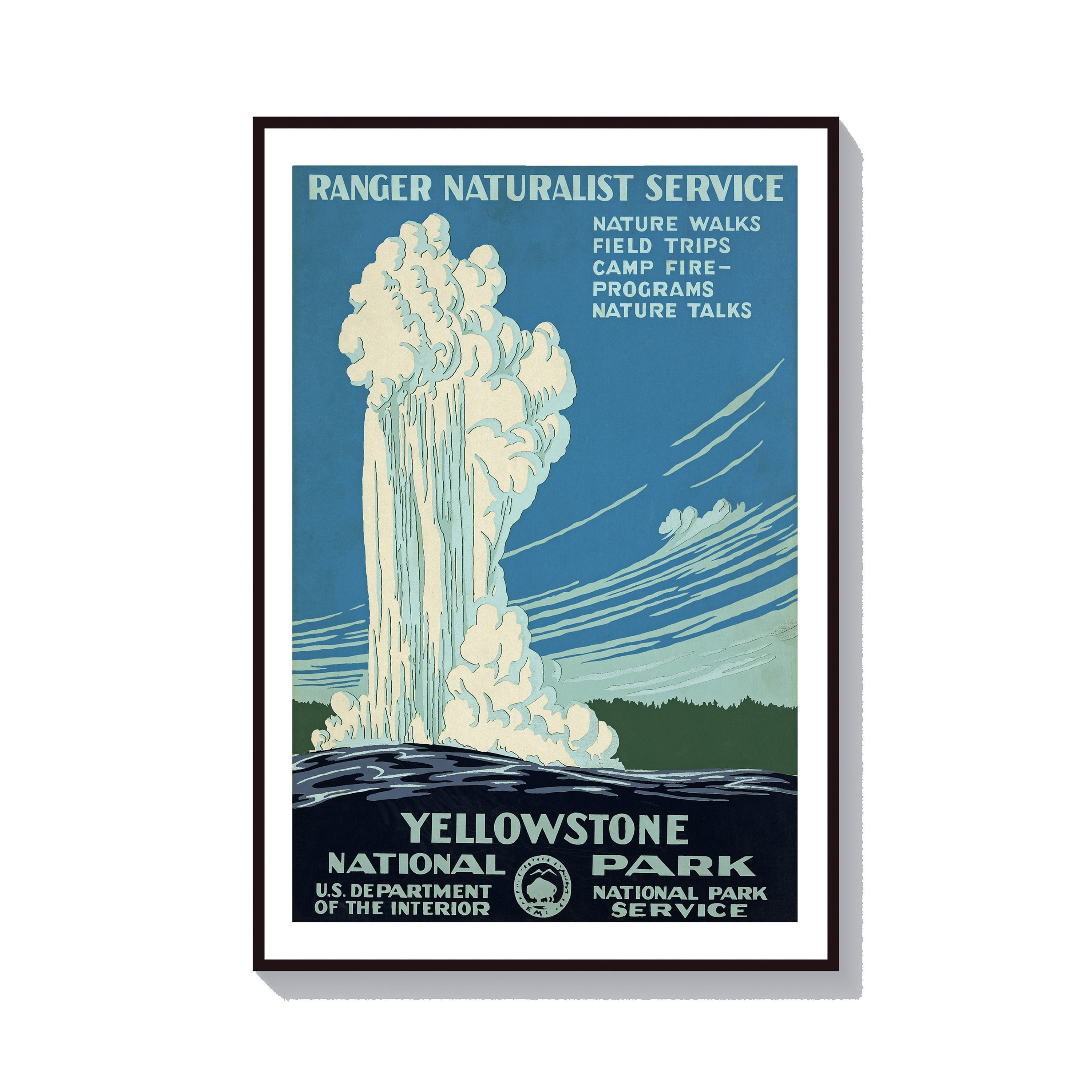 POSTER Yellowstone Poster, Vintage Yellowstone, Yellowstone National ...