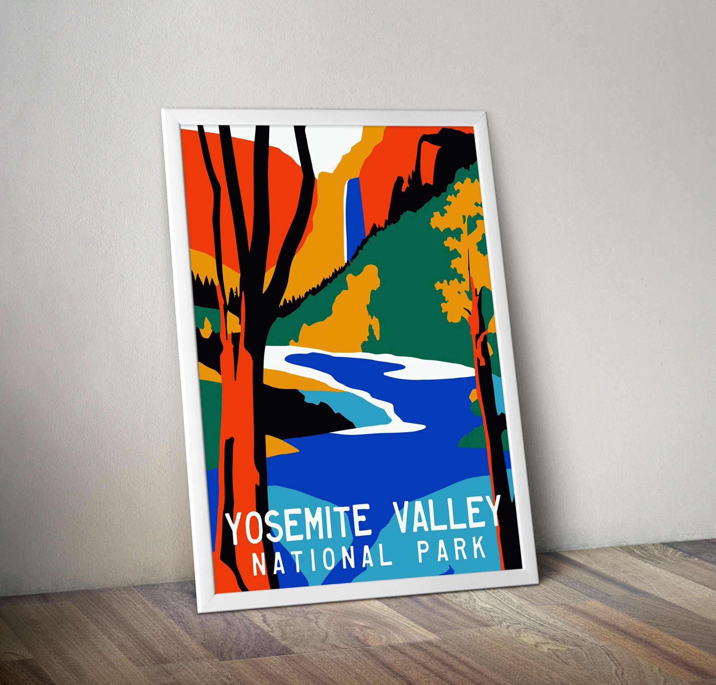 POSTER Yosemite National Park Poster Yosemite Valley National Park ...