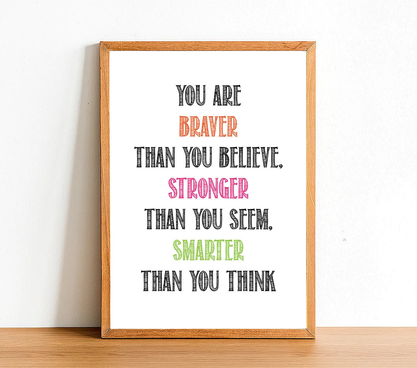 POSTER You Are Braver Than You Believe - Motivational Prints ...