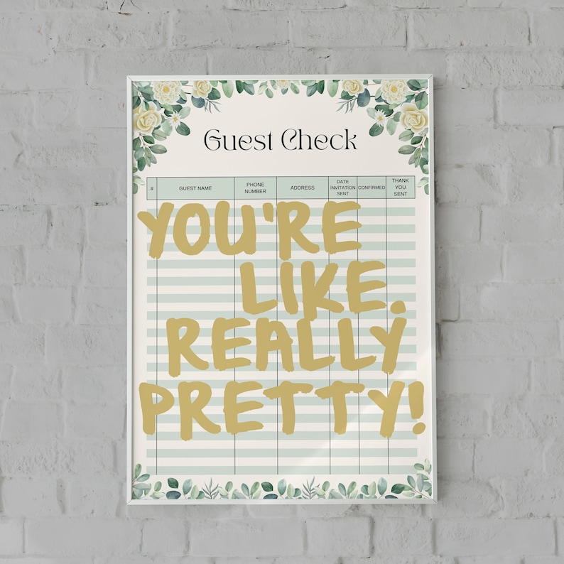 POSTER You're Like Really Pretty Poster, Trendy Wall Art, Bedroom Decor ...