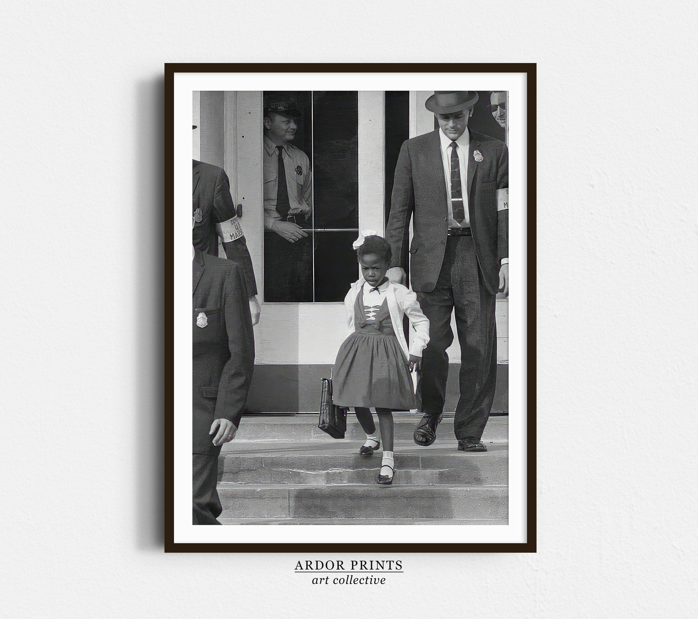 POSTER Young Black Girl Protest Wall Art, Ruby Bridges Print, Civil ...