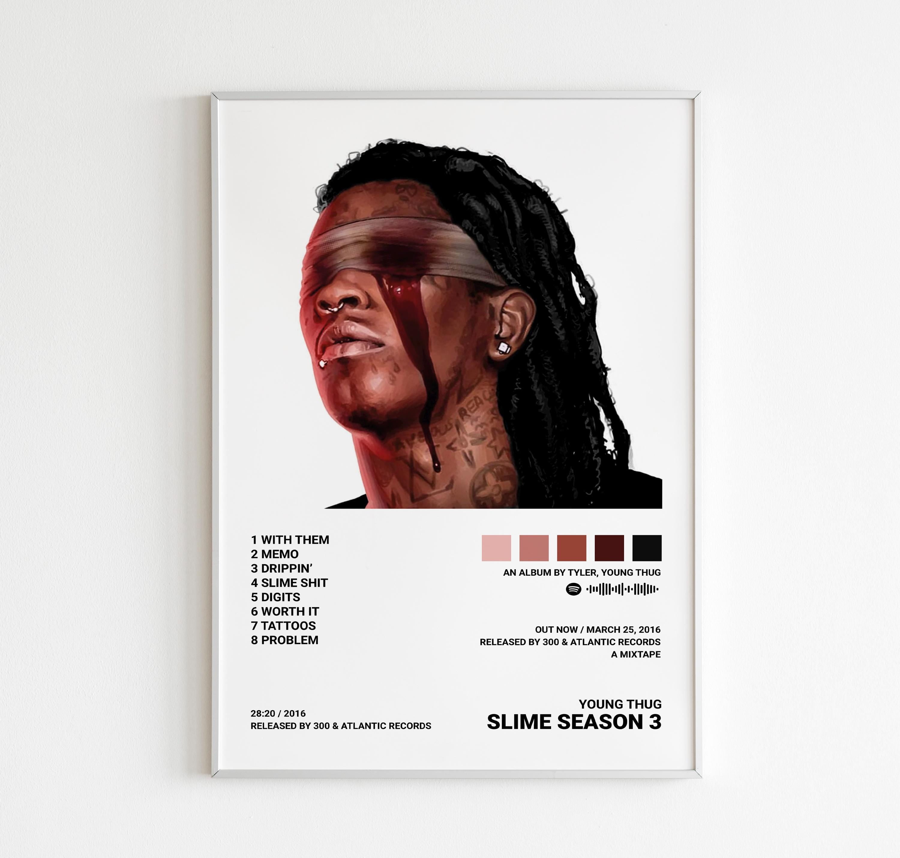 POSTER Young Thug Poster, Slime Season 3 Album Poster, Aesthetic Album ...
