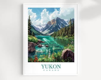 POSTER Yukon Travel Print Canada Wall Art Yukon Wall Hanging Home Decor ...