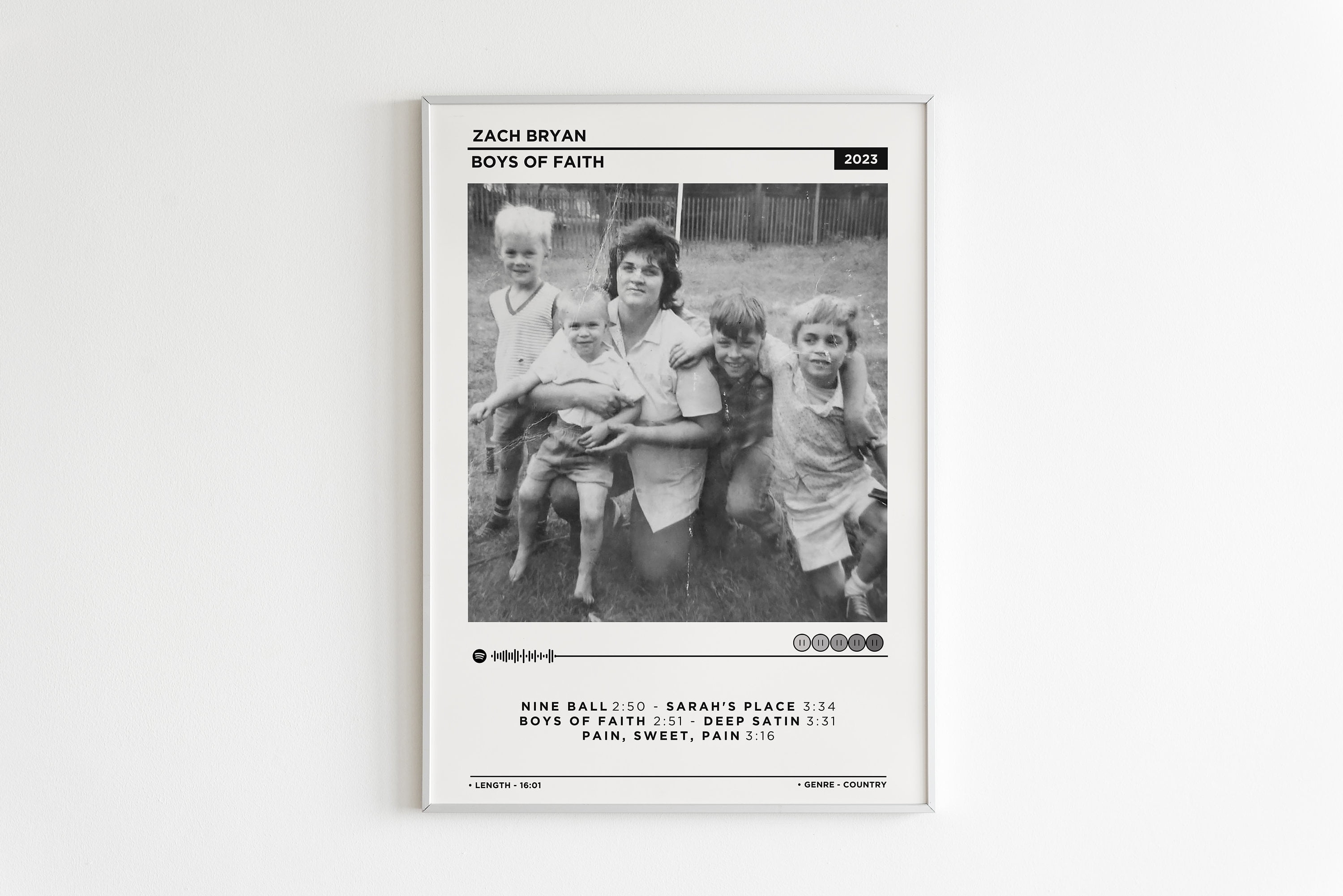 POSTER Zach Bryan - Boys Of Faith Album Poster / Album Cover Poster / Music Gift / Music Wall ...