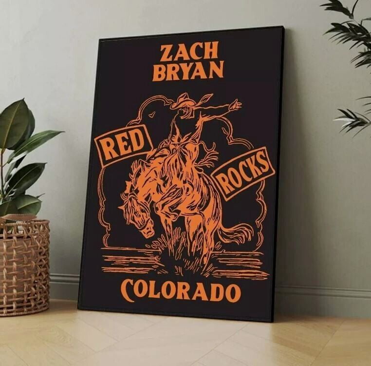 POSTER Zach Bryan Red Rocks Poster-24x36-UNFRAMED - Walmart.com