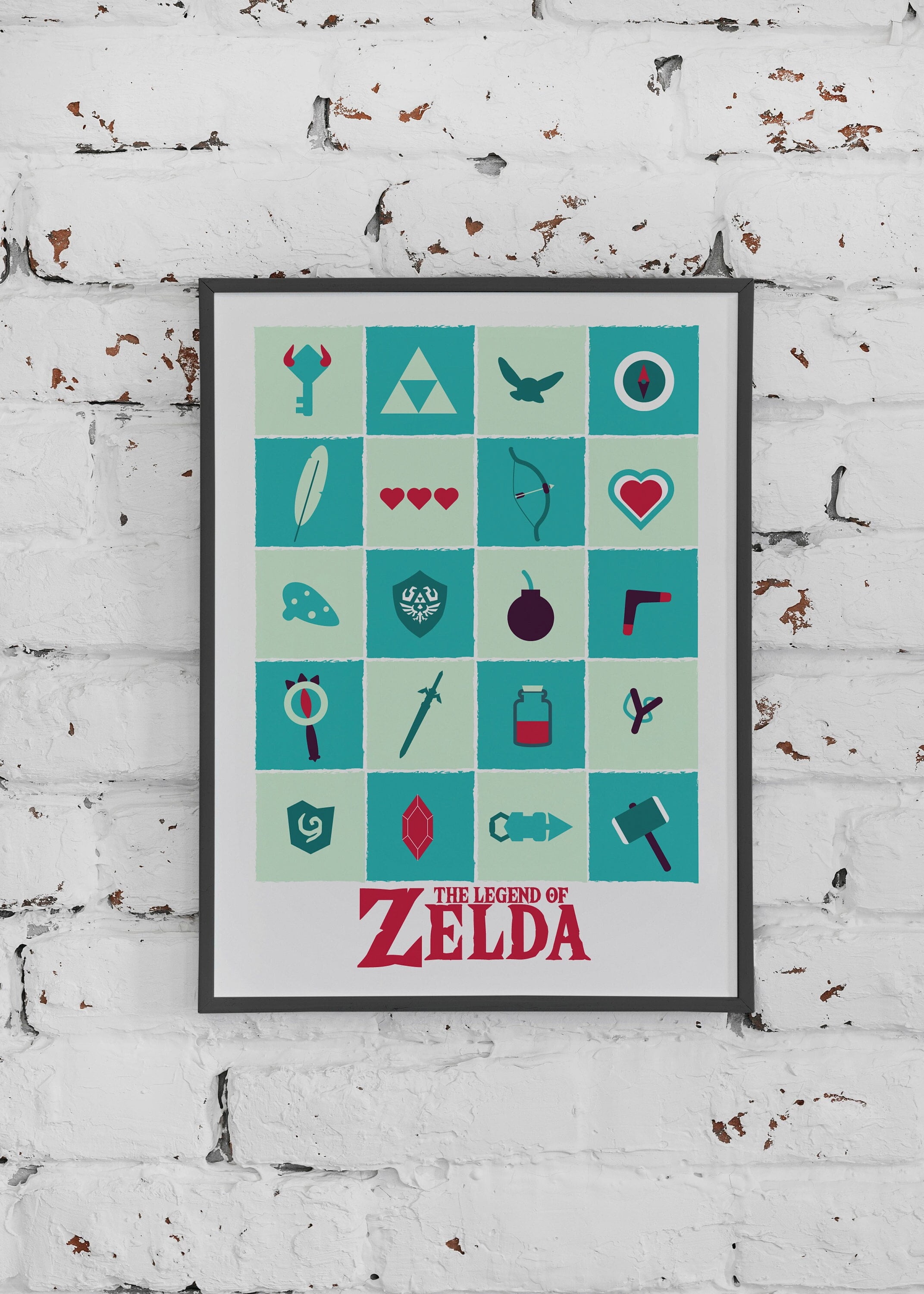 POSTER Zelda Print Illustration - Nintendo Wall Decor, Legend of Zelda ...