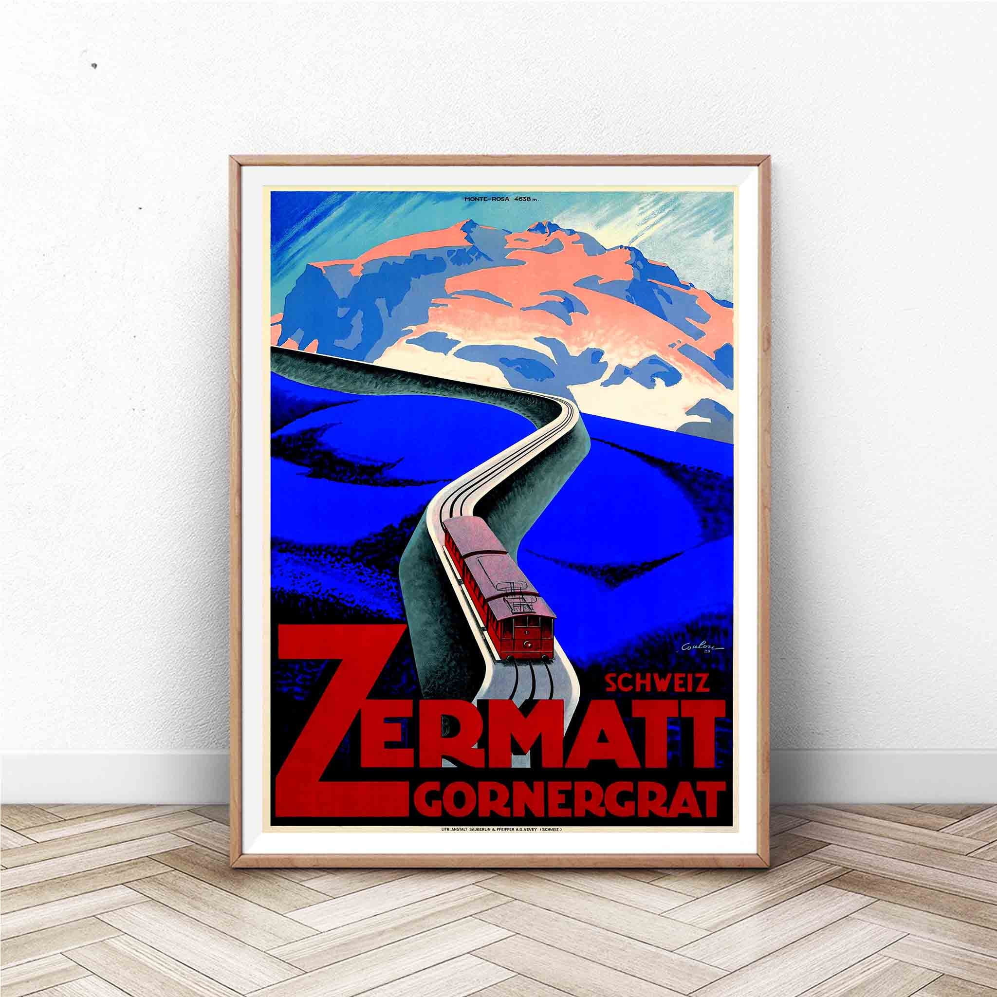 POSTER Zermatt Poster | Switzerland Wall Art | Swiss Art Print ...