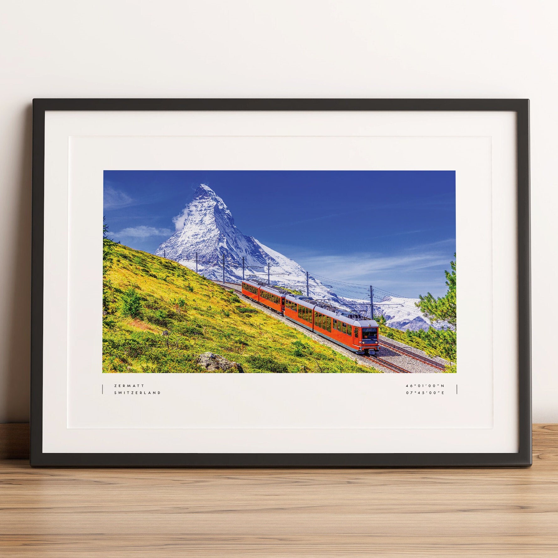 POSTER Zermatt Print, Zermatt Poster, Zermatt Coordinates, Zermatt Wall ...