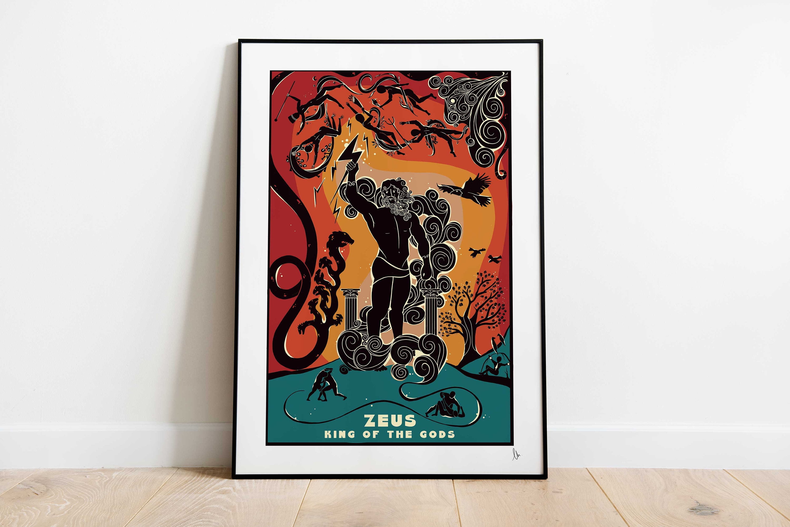 POSTER Zeus, King of the Gods: Greek Mythology Print, Gods and Goddess ...