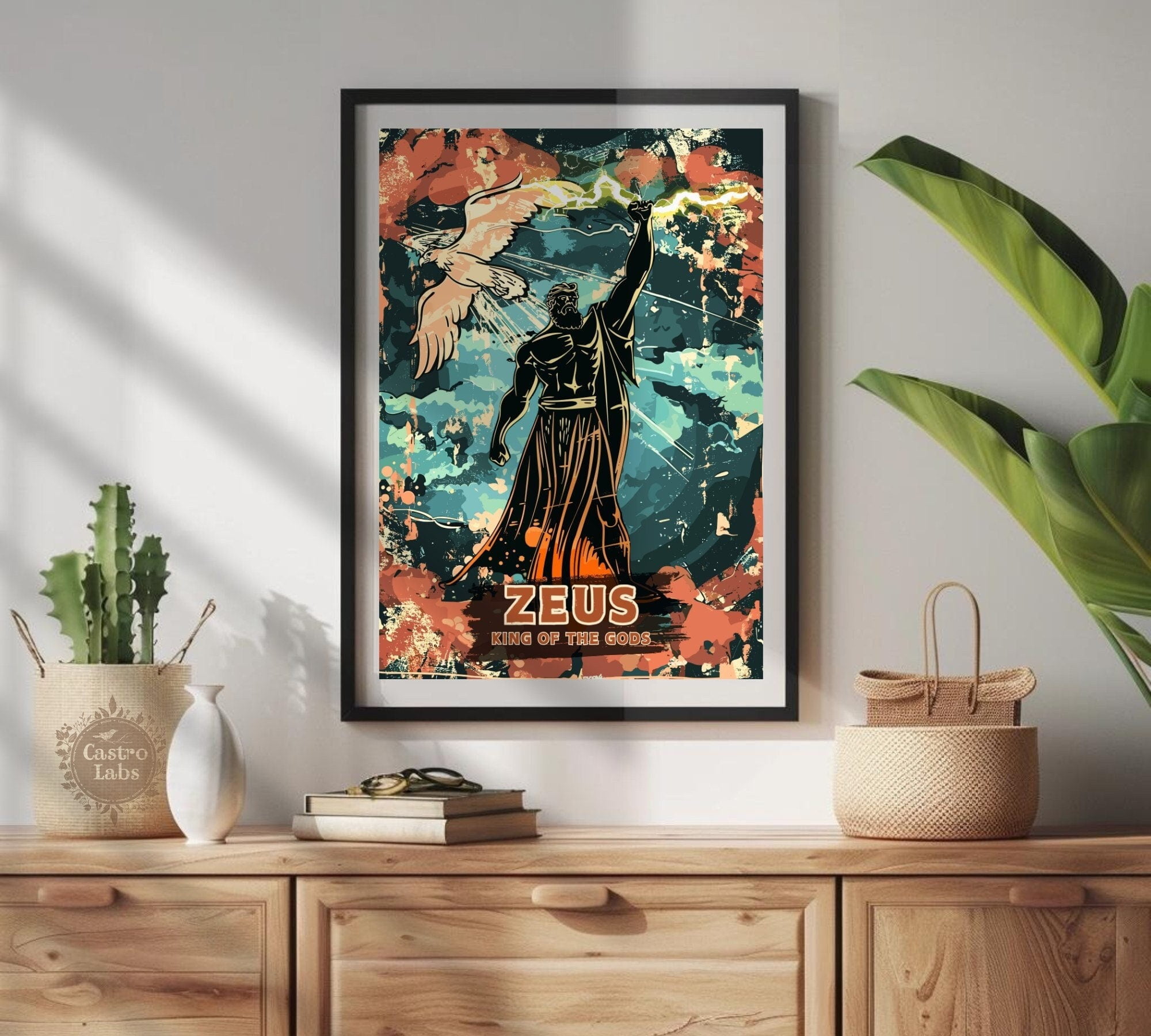 POSTER Zeus Poster, Greek God Zeus, Zeus God, Greek Mythology, Ancient ...