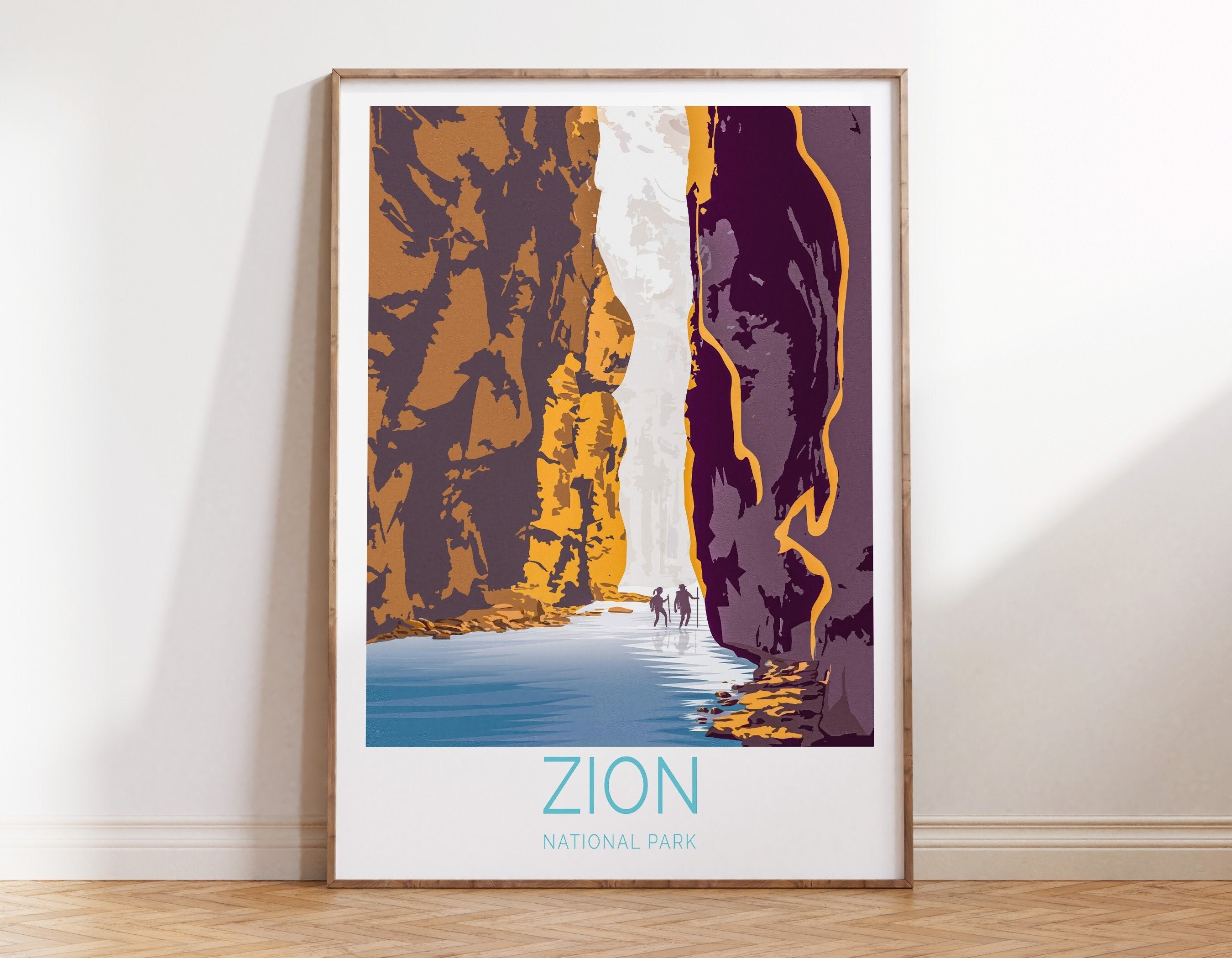 POSTER Zion National Park California Travel Poster, Zion National Park ...