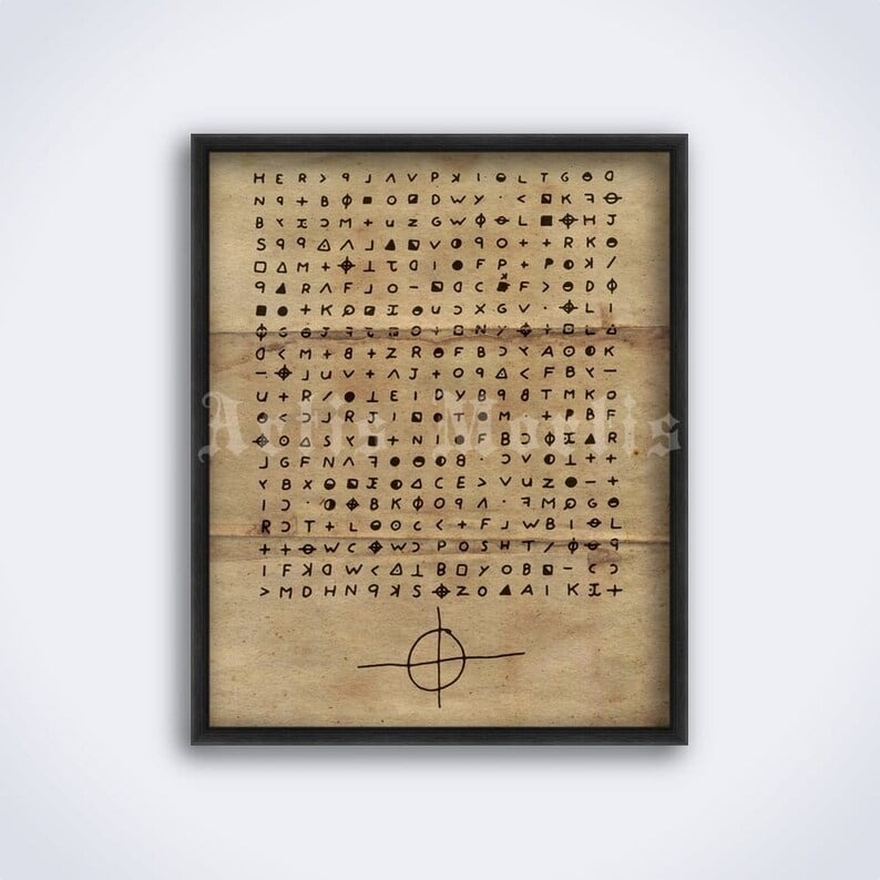 POSTER Zodiac Killer Cipher letter cryptogram serial killer poster ...