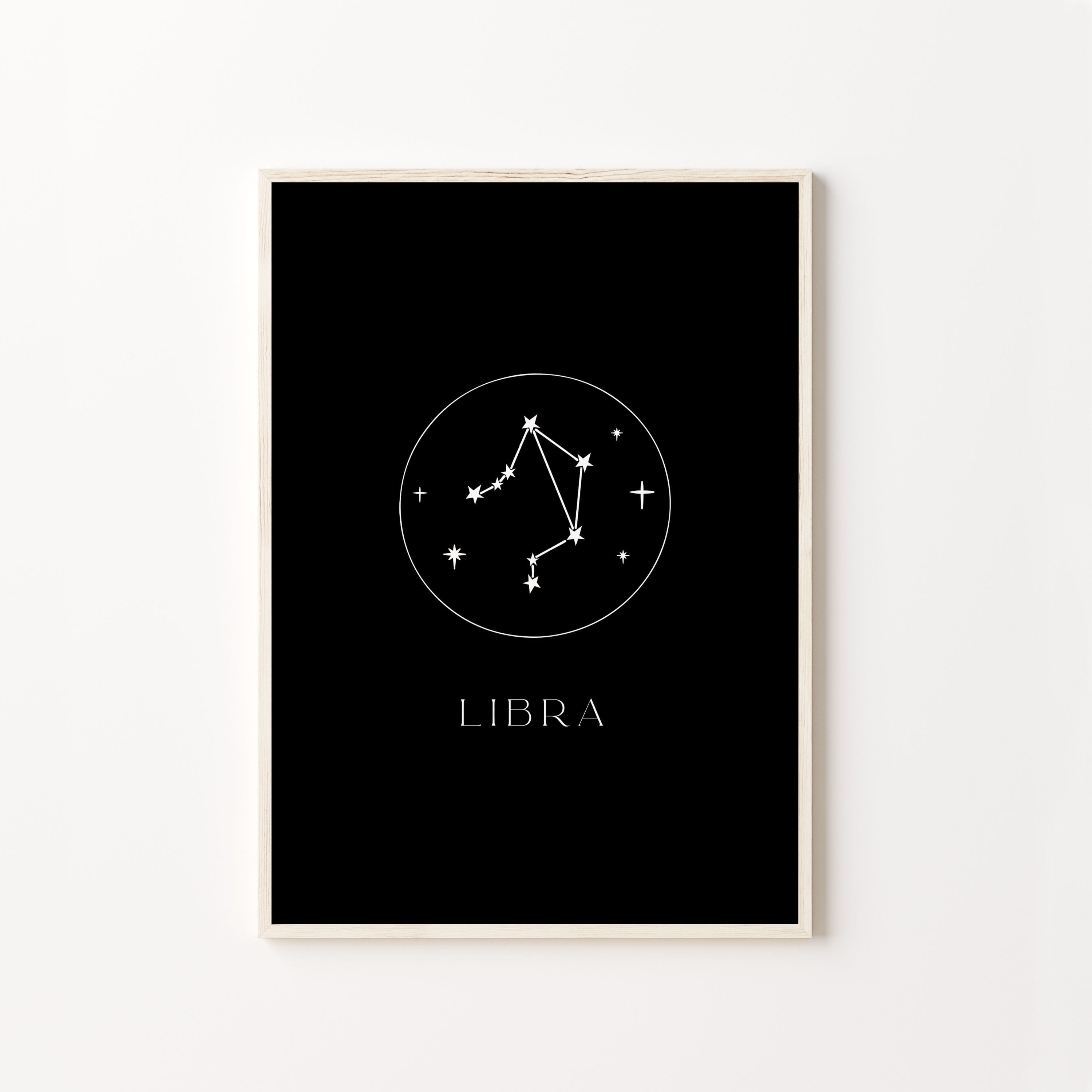 POSTER Zodiac Sign Print, Libra Wall Art, Astrology Poster, Minimalist ...