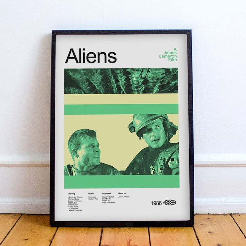 POSTER aliens 1986 movie film poster print james cameron alien 1979 ...