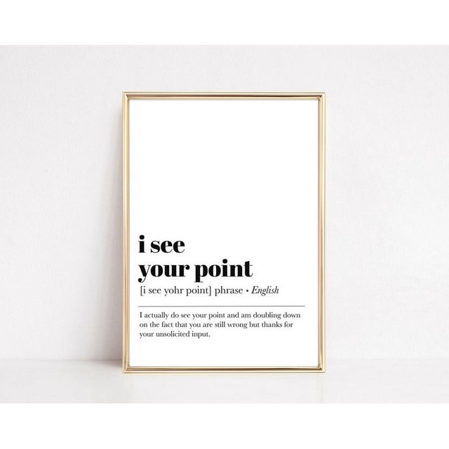 POSTER funny office decor | i see your point | zoom background | office ...