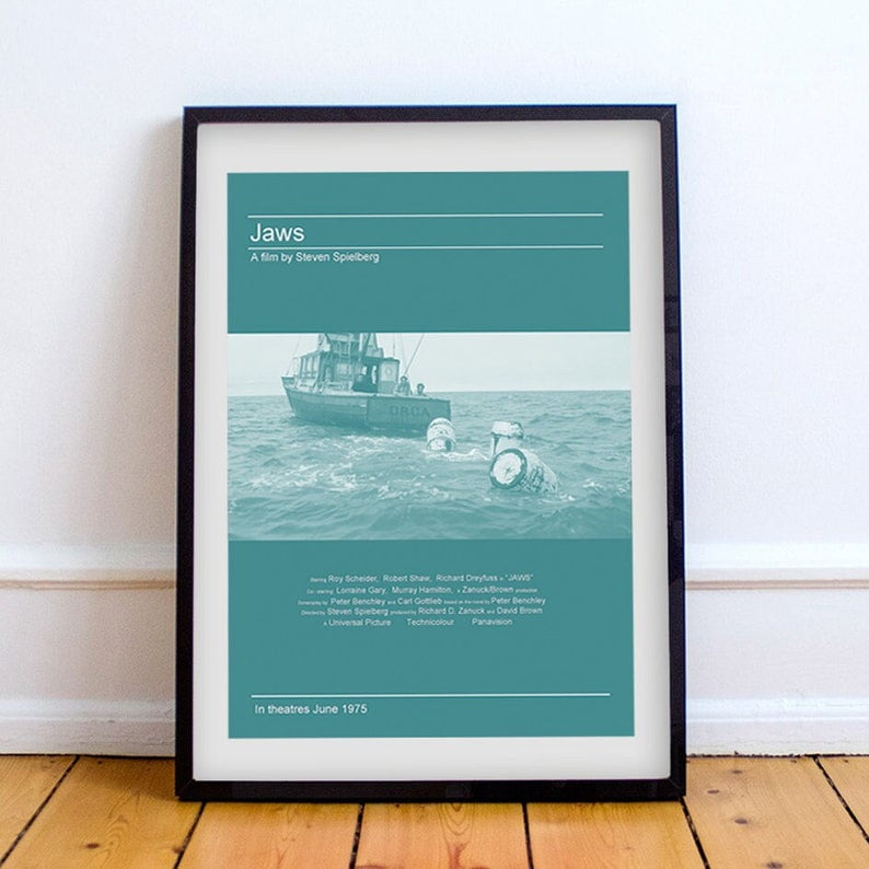 POSTER jaws 1975 movie film poster print steven spielberg 70s 80s ...