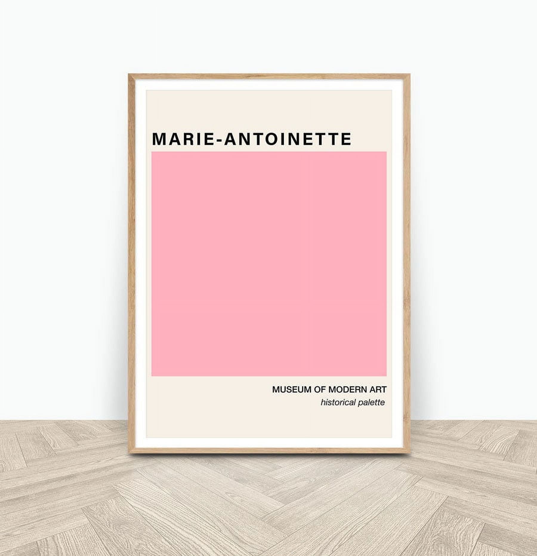 POSTER marie antoinette print - minimalist pink poster - - colour ...