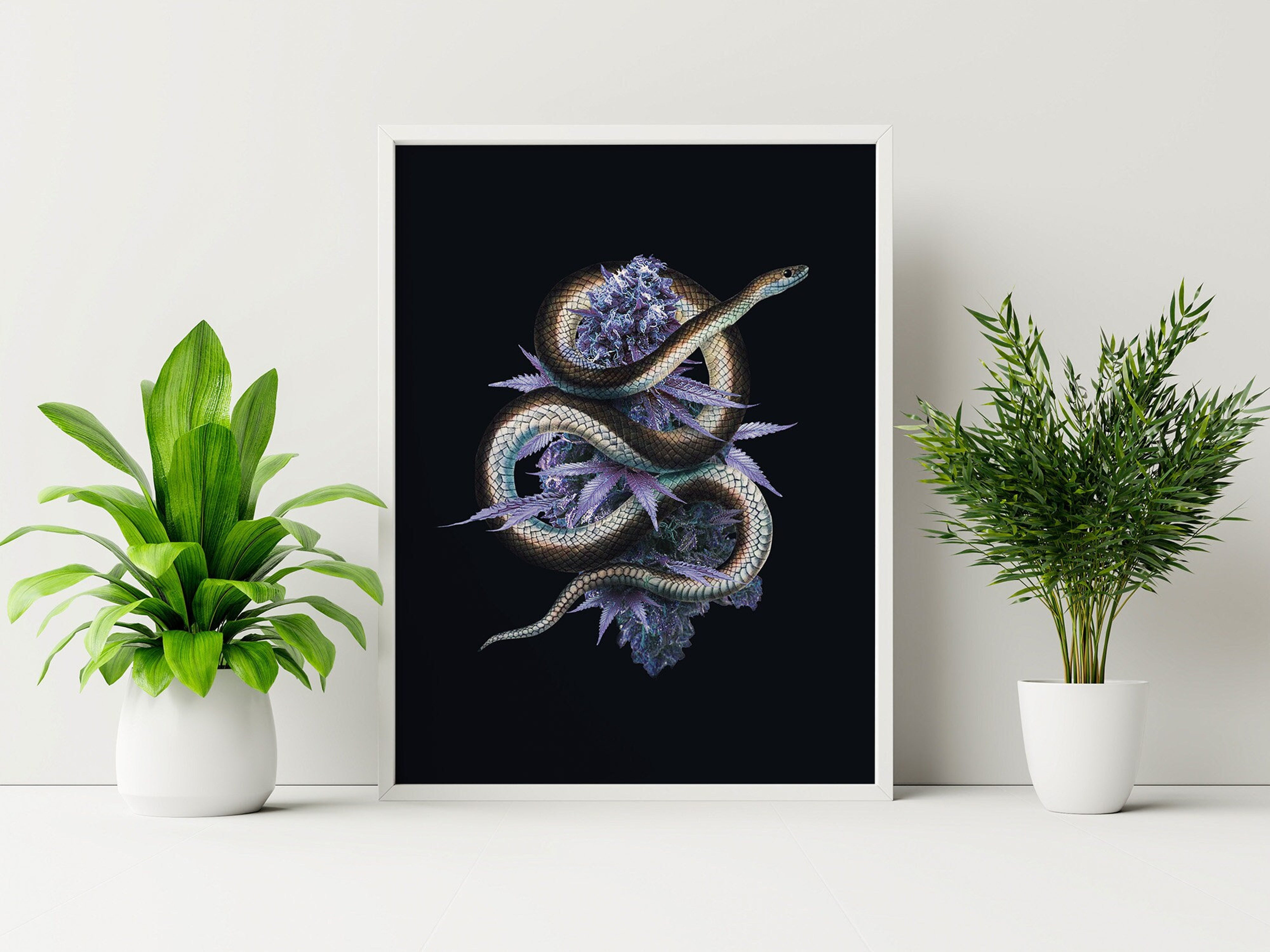 POSTER mediSSSine 3 (Weed Art, Snake Art, Weed Poster, Collage Art ...