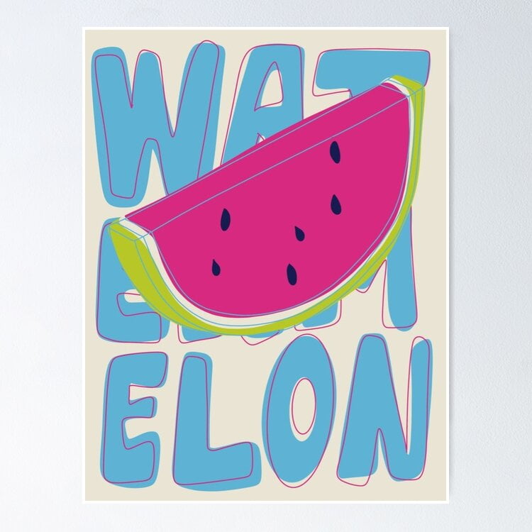 POSTER watermelon, fruit, food, orange, cute, strawberry, kitchen ...
