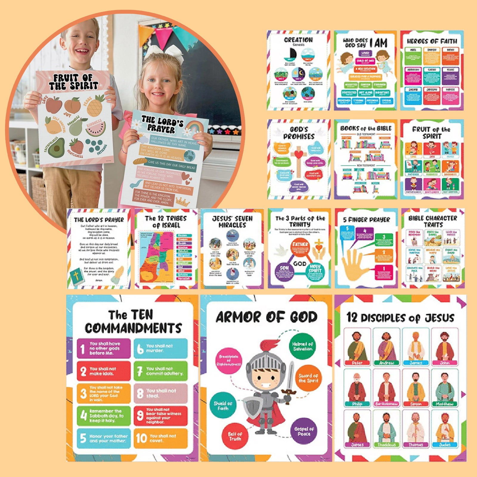 POSTERS FOR KIDS 9 POSTERS INCLUDED.Decorably 15 Boho Posters For ...