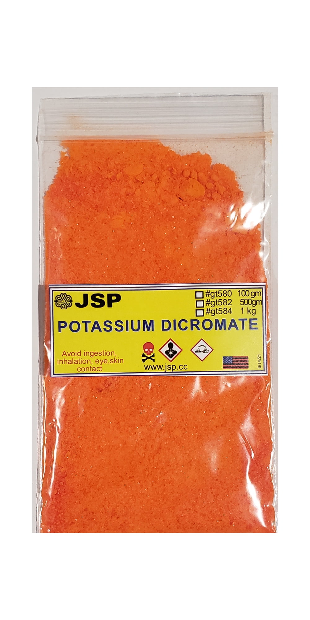 JSP Potassium Dichromate 100g, Cleaning and Etching Agent, Tanning ...