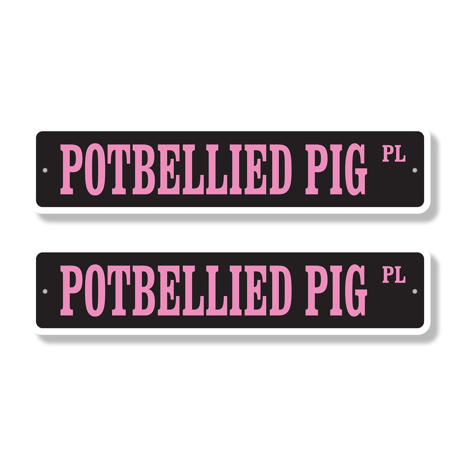 POTBELLIED PIG Classic Street Sign (2 Pack) potbelly pot belly pigs pet ...