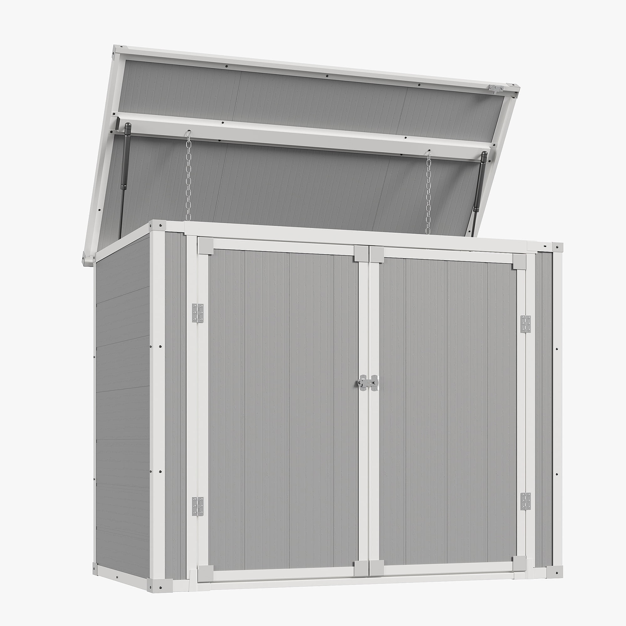 POTEBAN 41 Cu.Ft Horizontal Storage Shed Outdoor, Weatherproof Resin ...