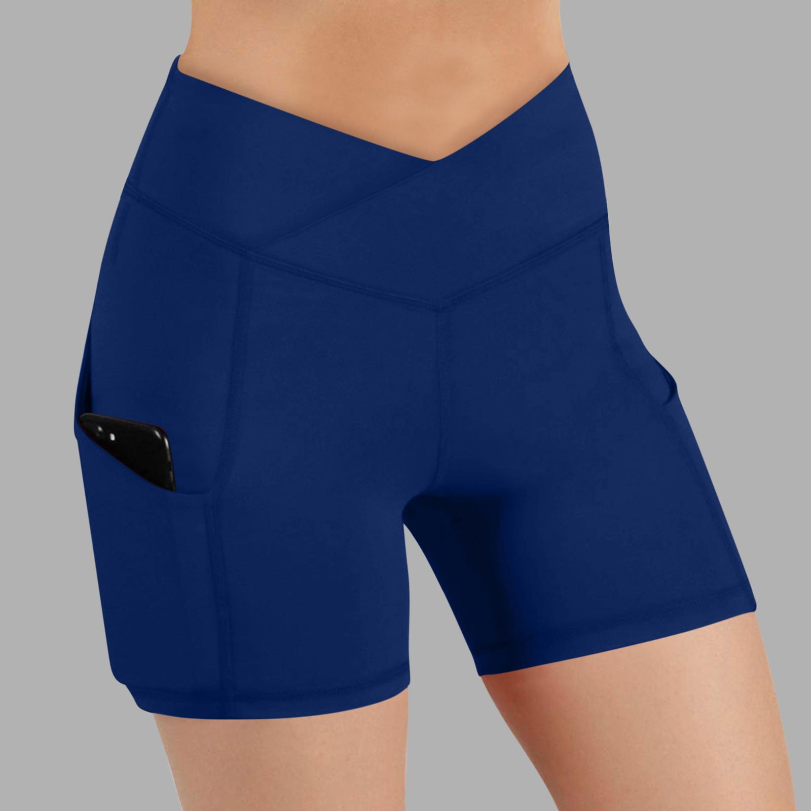 POTETI Athletic Workout Shorts for Women with Pockets High Waisted ...